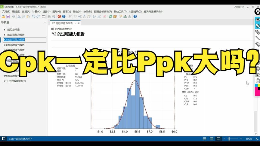 Cpk一定比Ppk大吗?