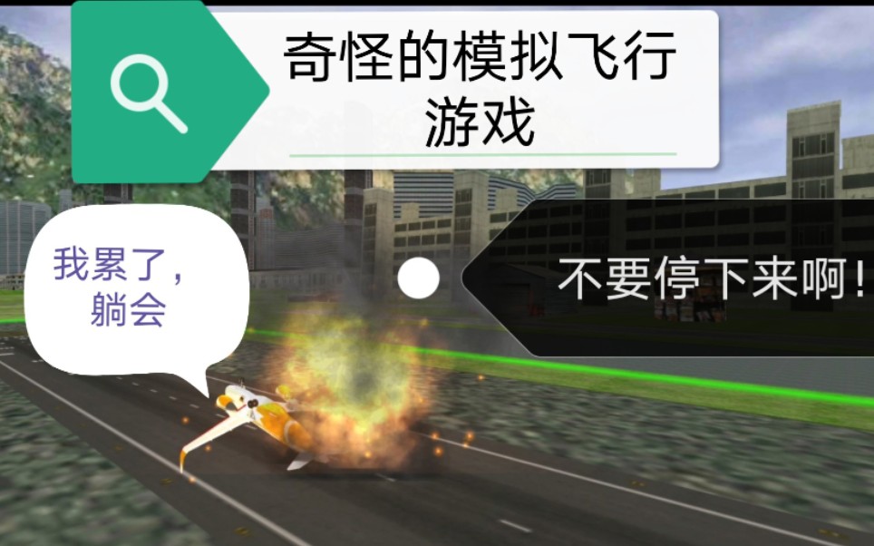 这个模拟飞行很“优秀”