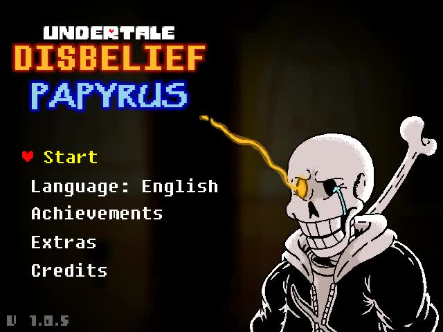 【传说之下】与全然不信papyrus的战斗 完整版1-3阶段锁血通关 非...