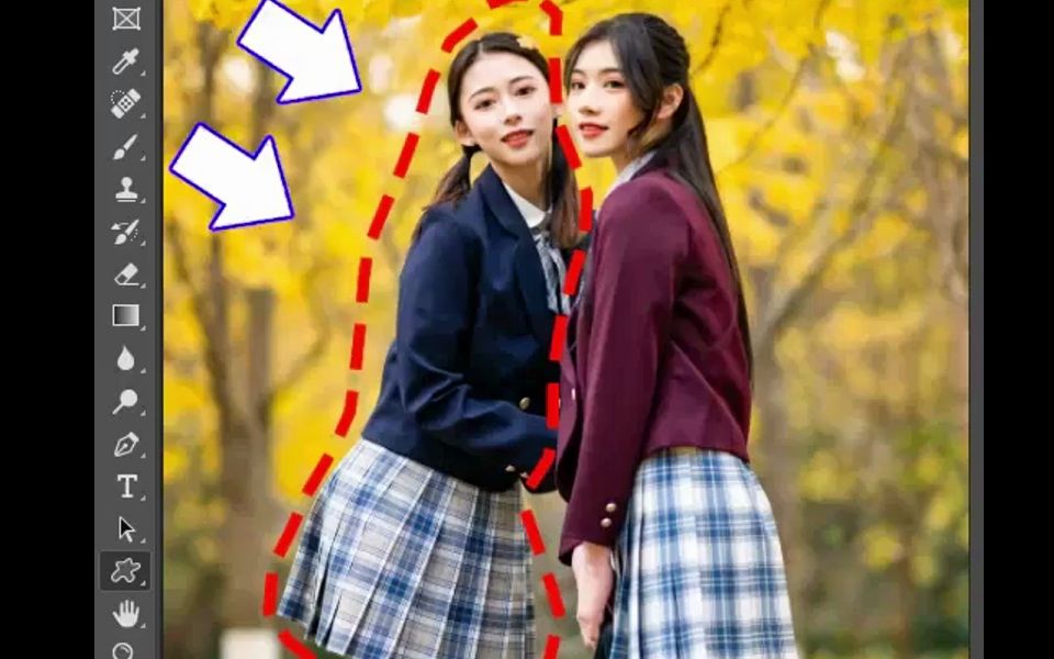 如何p掉图片中的人物,教你一个ps小妙招!#ps教程#ps#p图#平面设计