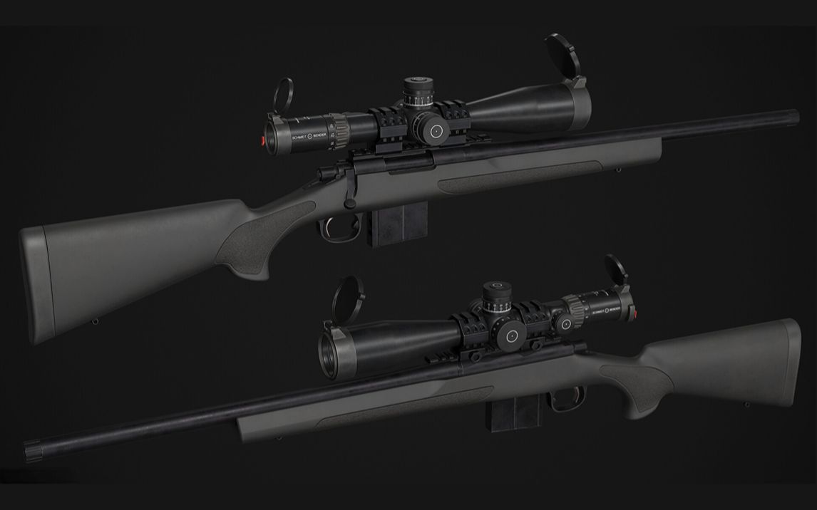 3D道具建模:3Dmax 次世代高模狙击枪模型制作