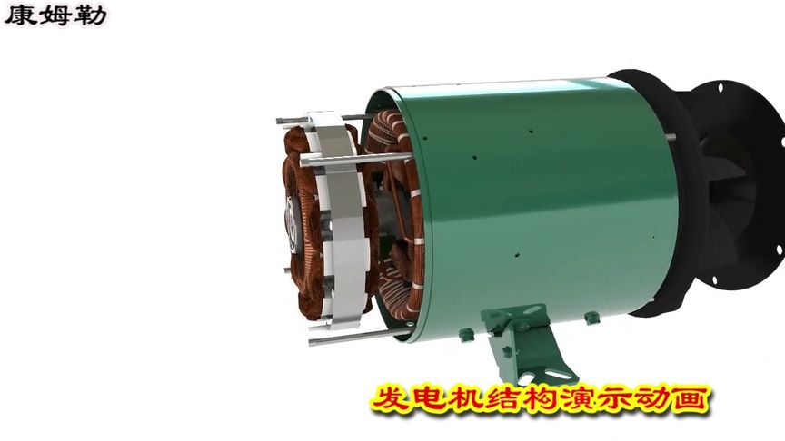 发电机结构三维视频演示