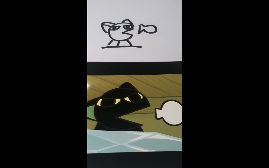 简笔画 打嗝的罗小黑