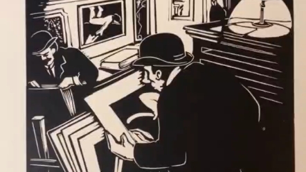 黑白木刻拓印欣赏