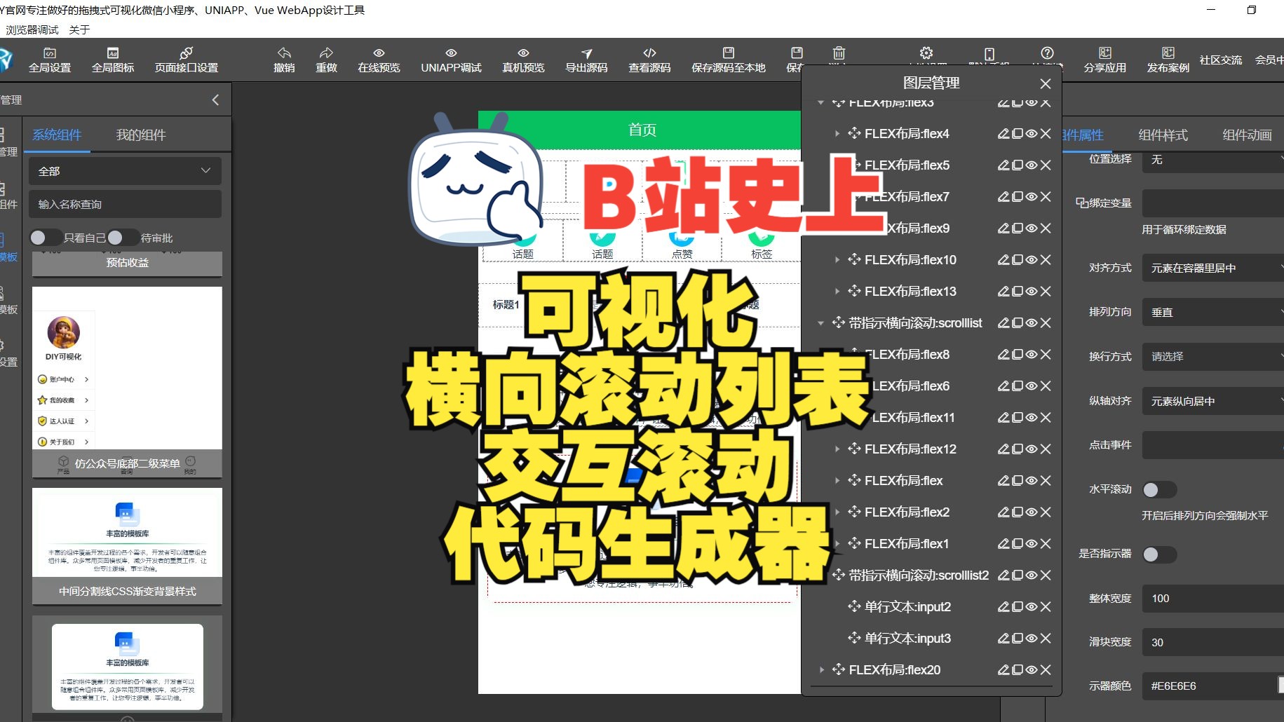 DIY可视化-滚动交互滑线提示滚动位置效果