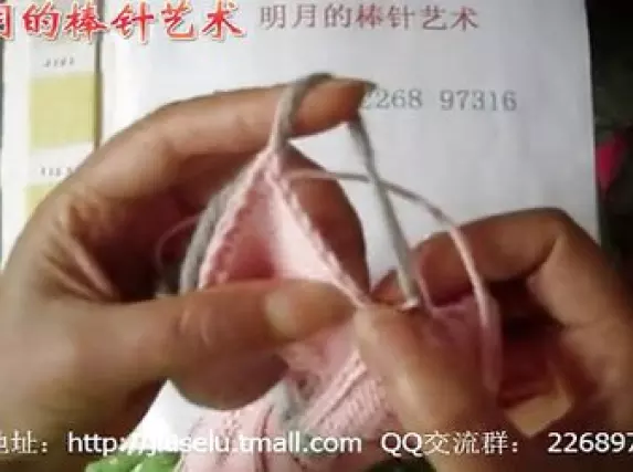 明月的棒针艺术 双色叶子育克肩下集 零基础 编织教学 教程 原创高清 ...