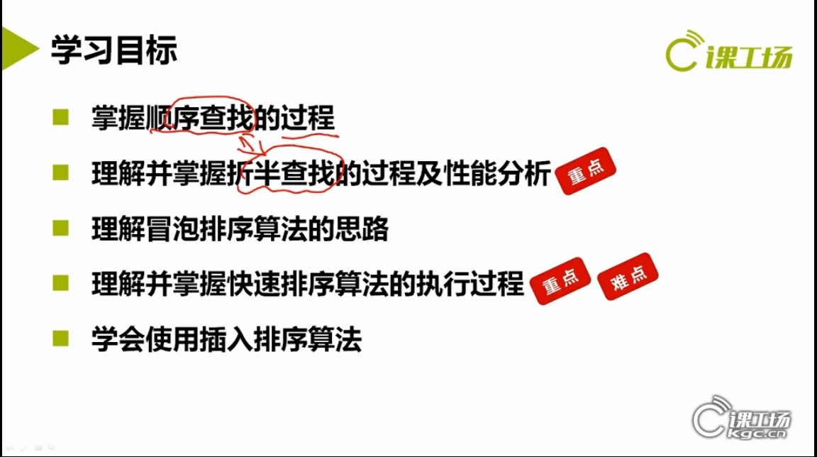 P16 课工场C++课程:查找和排序算法1