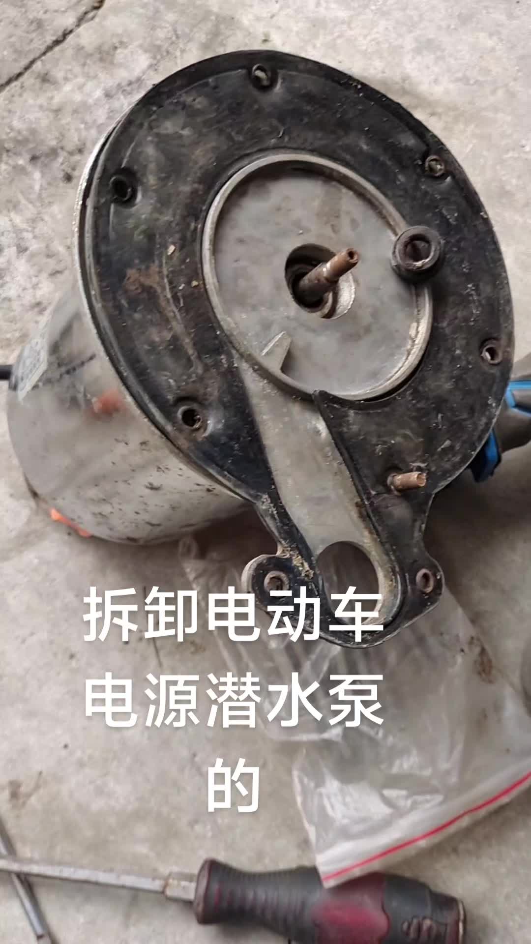 这个潜水泵是生锈卡住了不转,通电太久才发现抽不出水烧坏了的#技术...