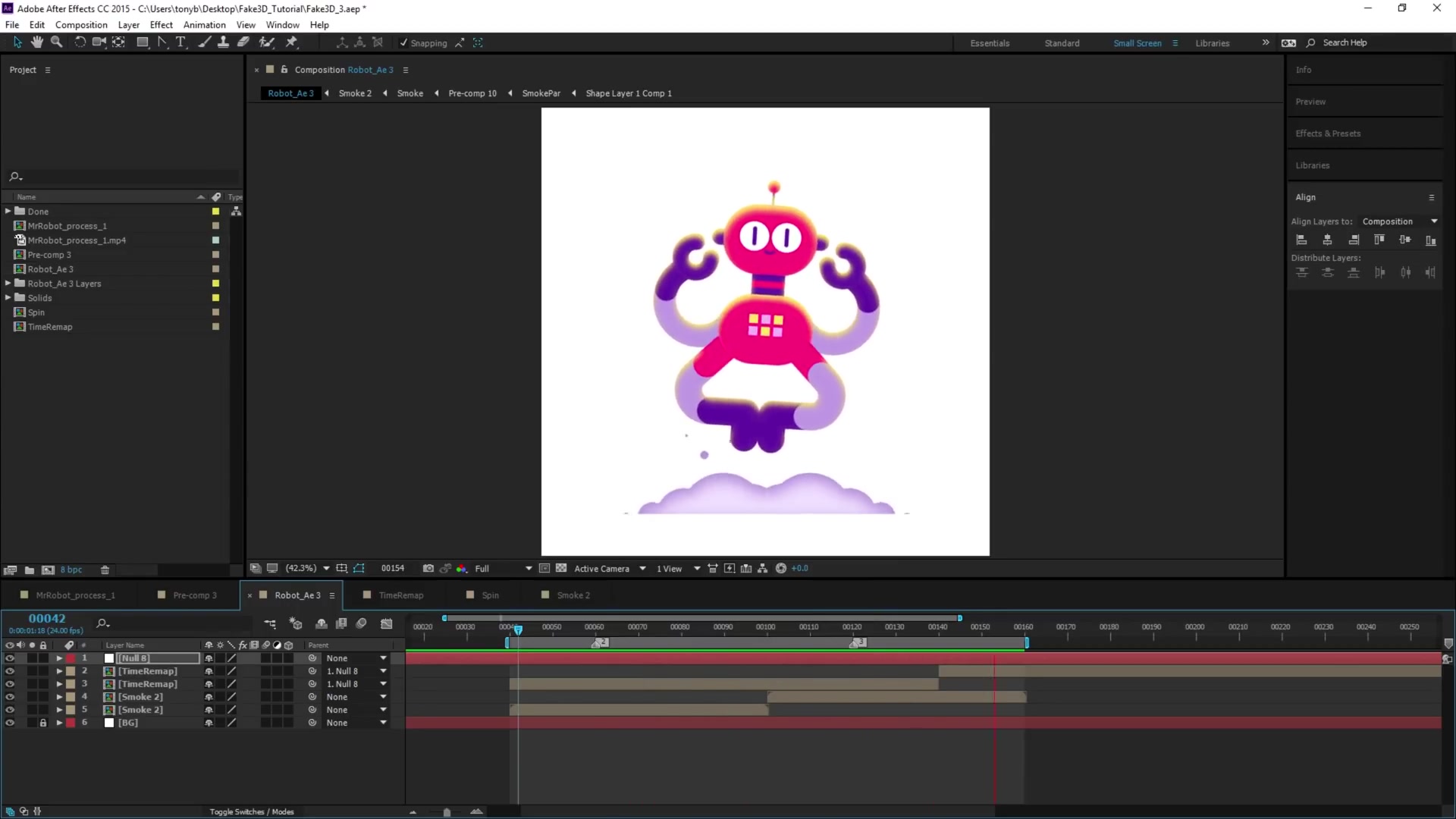 AE360度3D图形旋转教程