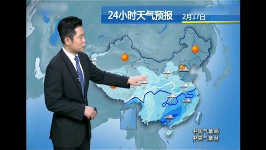 17-18日天气,南方雨势增强局部将出现大到暴雨,北方大范围降雪