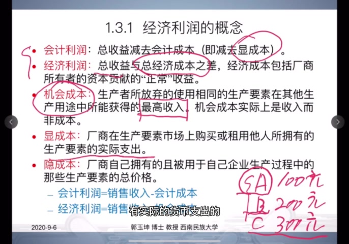 第五讲 经济利润