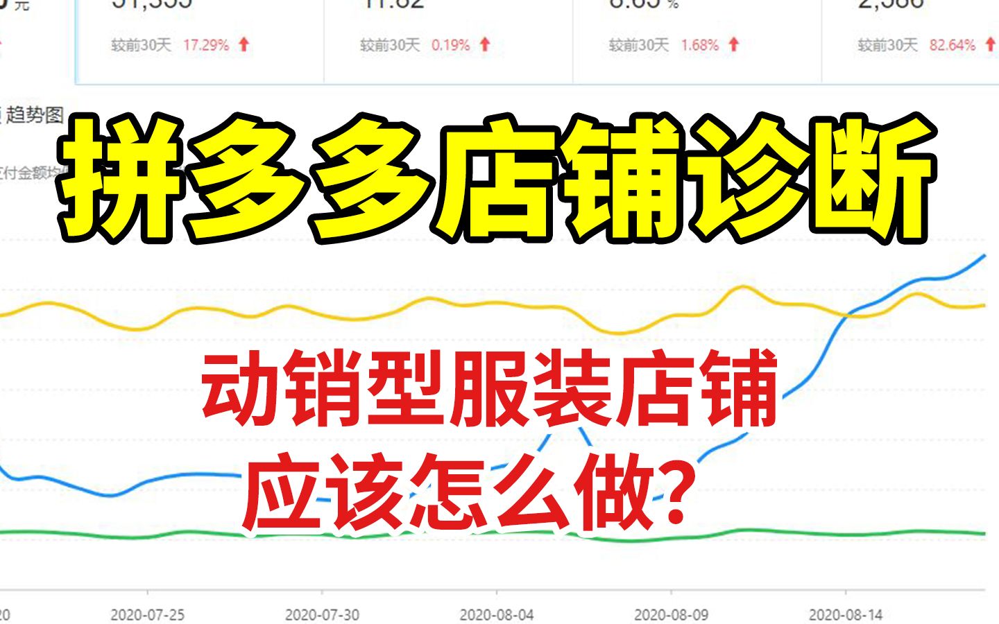 【拼多多运营技巧】动销型服装类目,店铺诊断,推广思路分析,2022年...