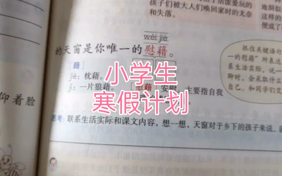 小学生寒假计划:利用寒假默默努力,然后惊艳众人,他会学什么,怎么学