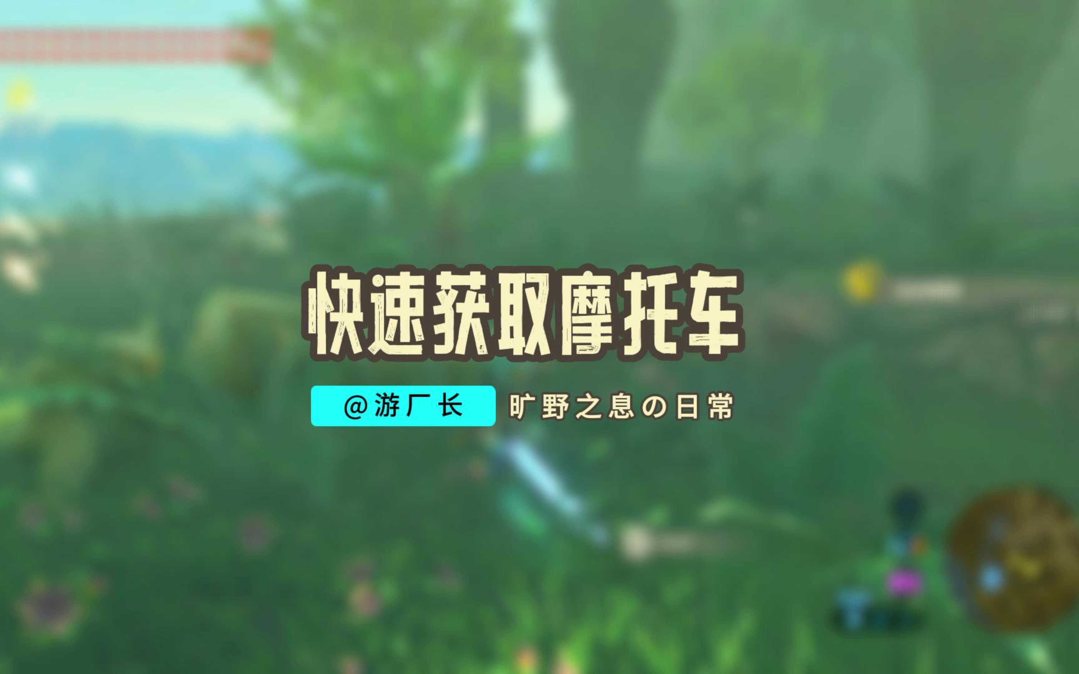 《塞尔达传说:旷野之息》快速打败导师,获取摩托车教程!