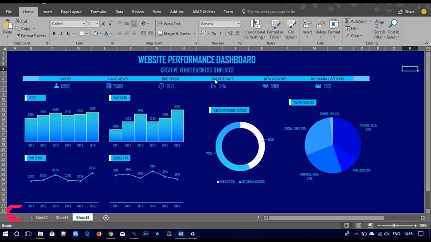 excel_如何创建漂亮的分析仪表盘 (Analytics Dashboard)