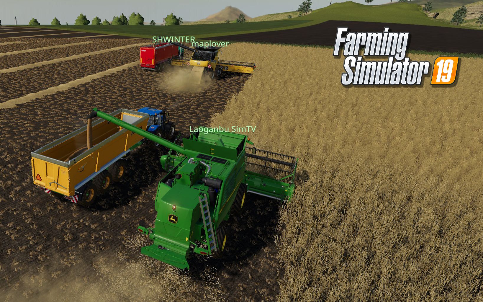 《模拟农场19》联合收割作业以及收拾青草 Farming Simulator 19