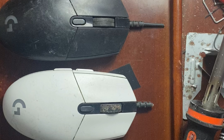 罗技102剪线鼠标,更换微动维修。非教程贴,能看懂最好,看不懂也没...