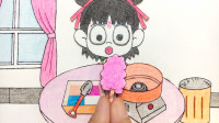 手绘定格动画:二次元吃播,用纸上美食治愈你 第471话 自己在家做棉花...