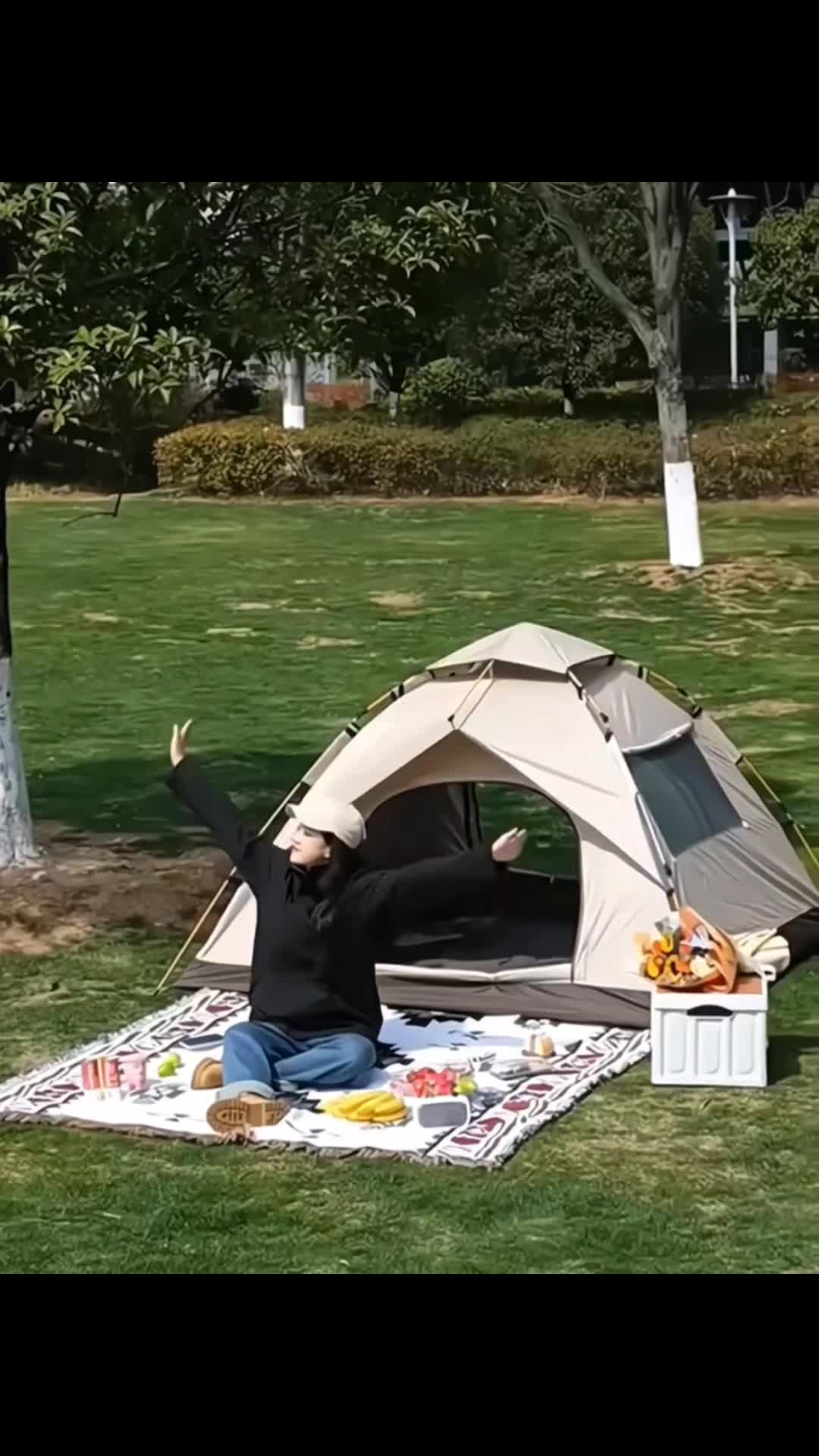 自动速开2-4人户外便携式折叠露营帐篷#帐篷 #露营帐篷 #帐篷露营 #...