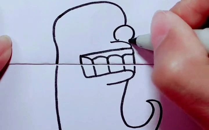 【简笔画】有趣的折叠画