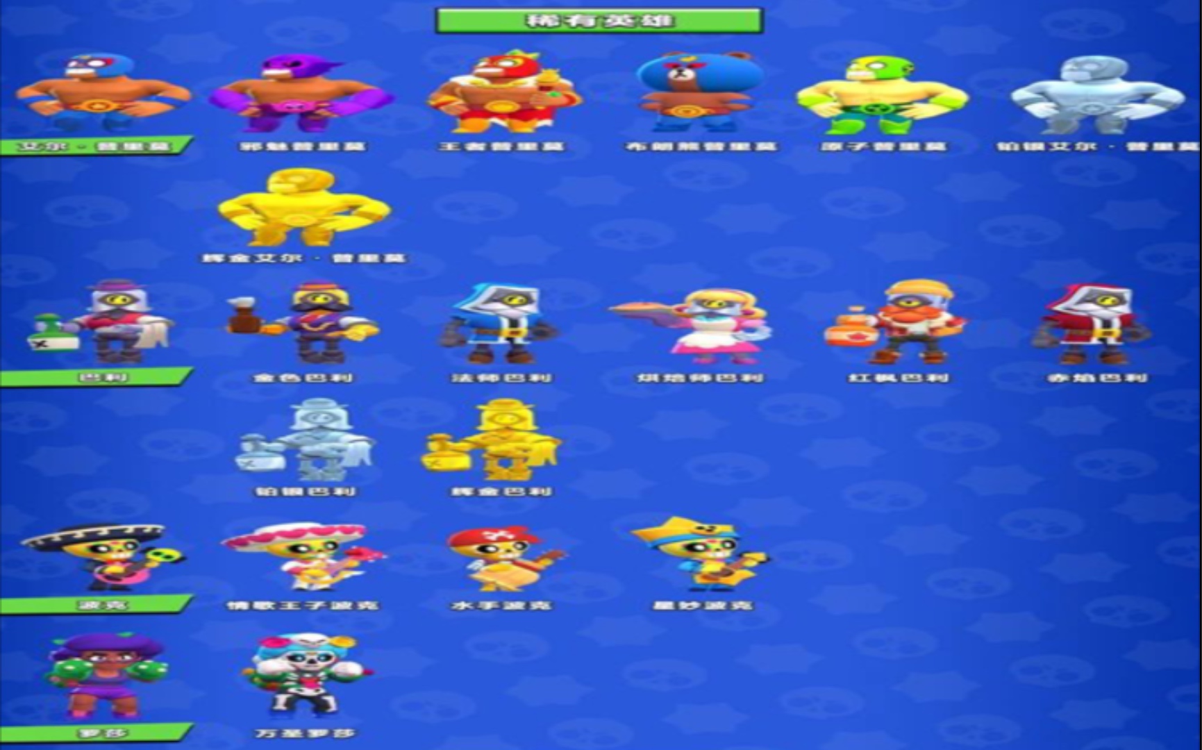 玩荒野乱斗必看!稀有英雄皮肤大合集 看完才知道哪个皮肤值得买