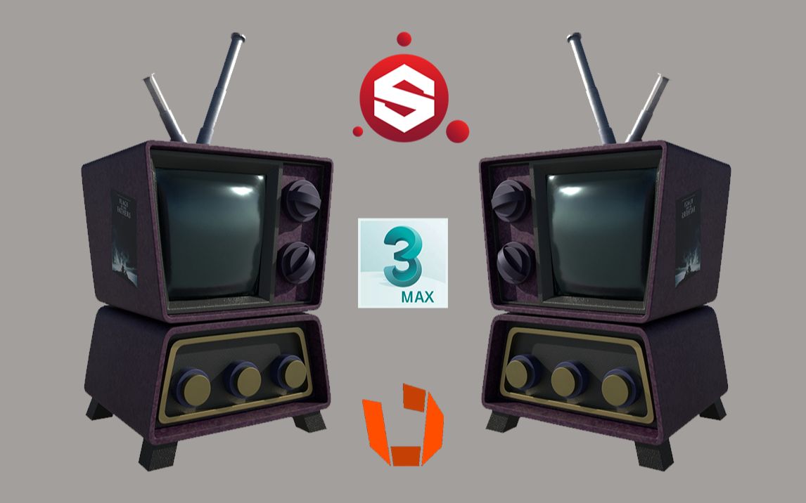 【3DMAX】】怀旧老电视!模型制作教学,案例简单详细讲解!