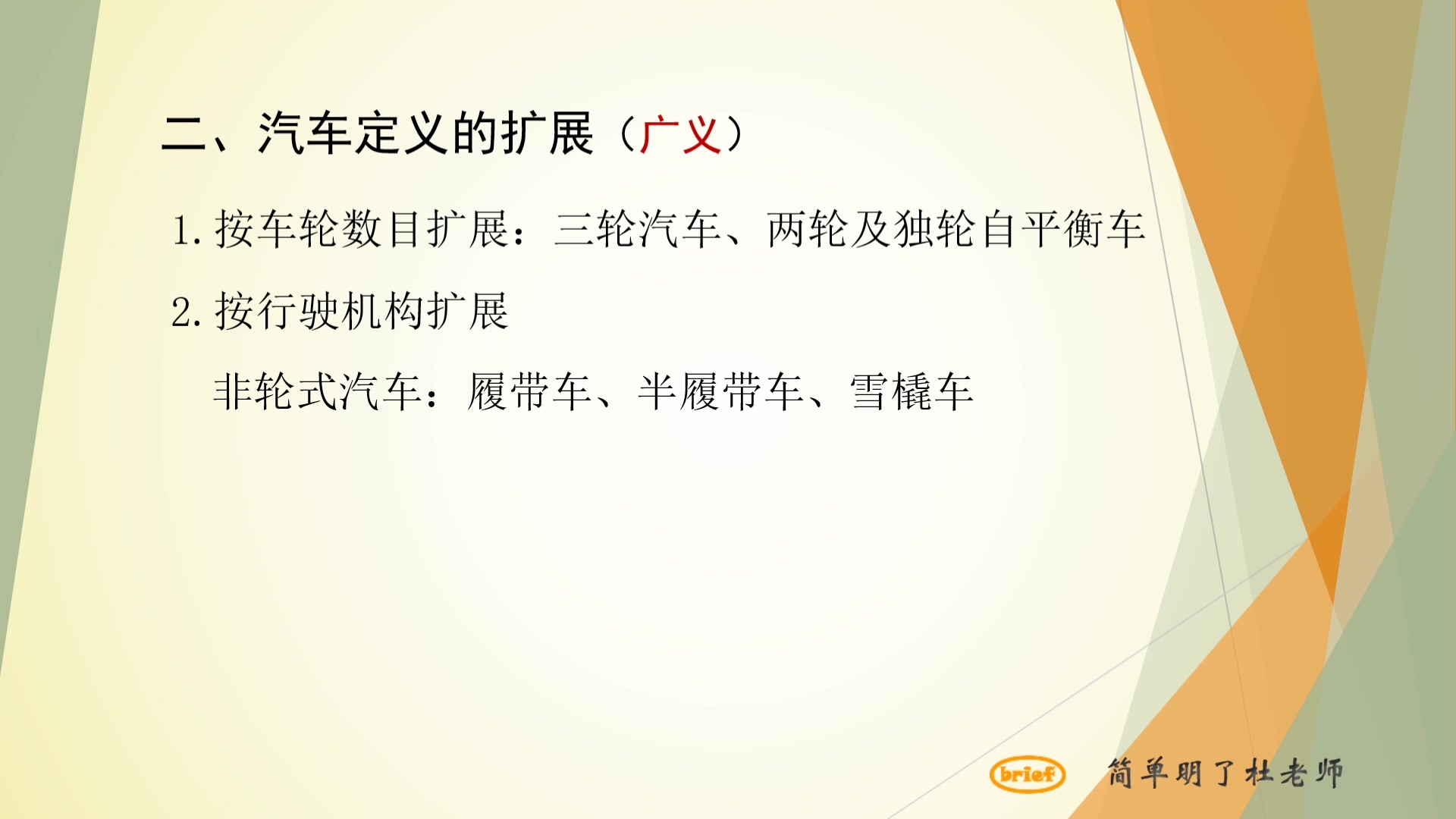你知道汽车是怎么定义的吗?
