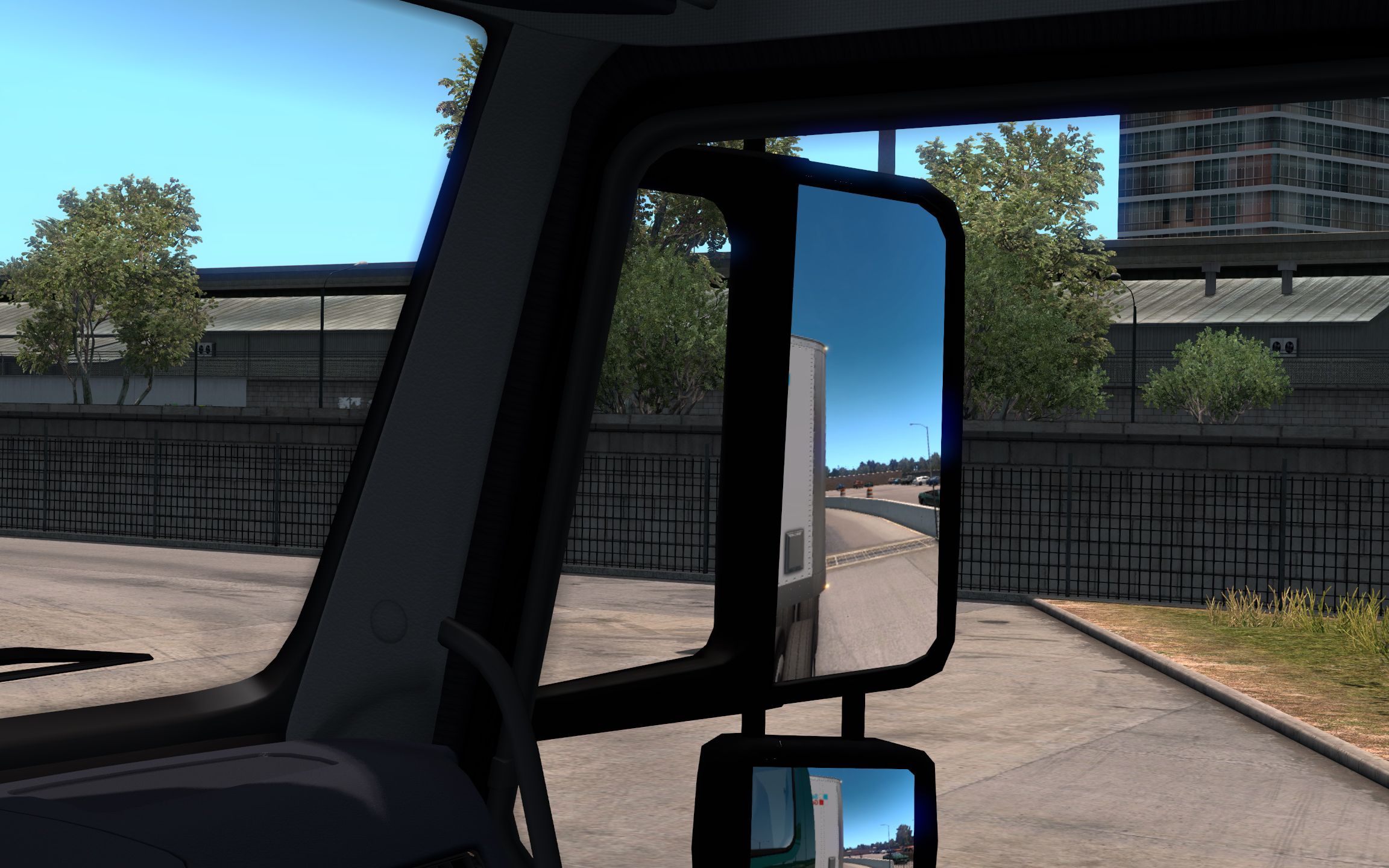 欧洲/美卡模拟---欧卡2驾驶室视角倒车入库