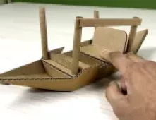 纸箱废品利用,手工达人教你如何DIY制作漂亮的船只