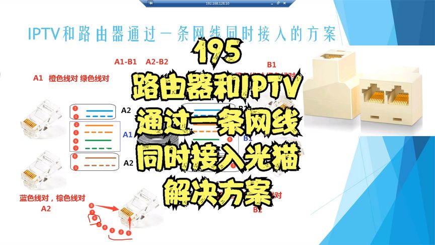 195无线路由器和IPTV通过一条网线同时接入光猫的解决方案