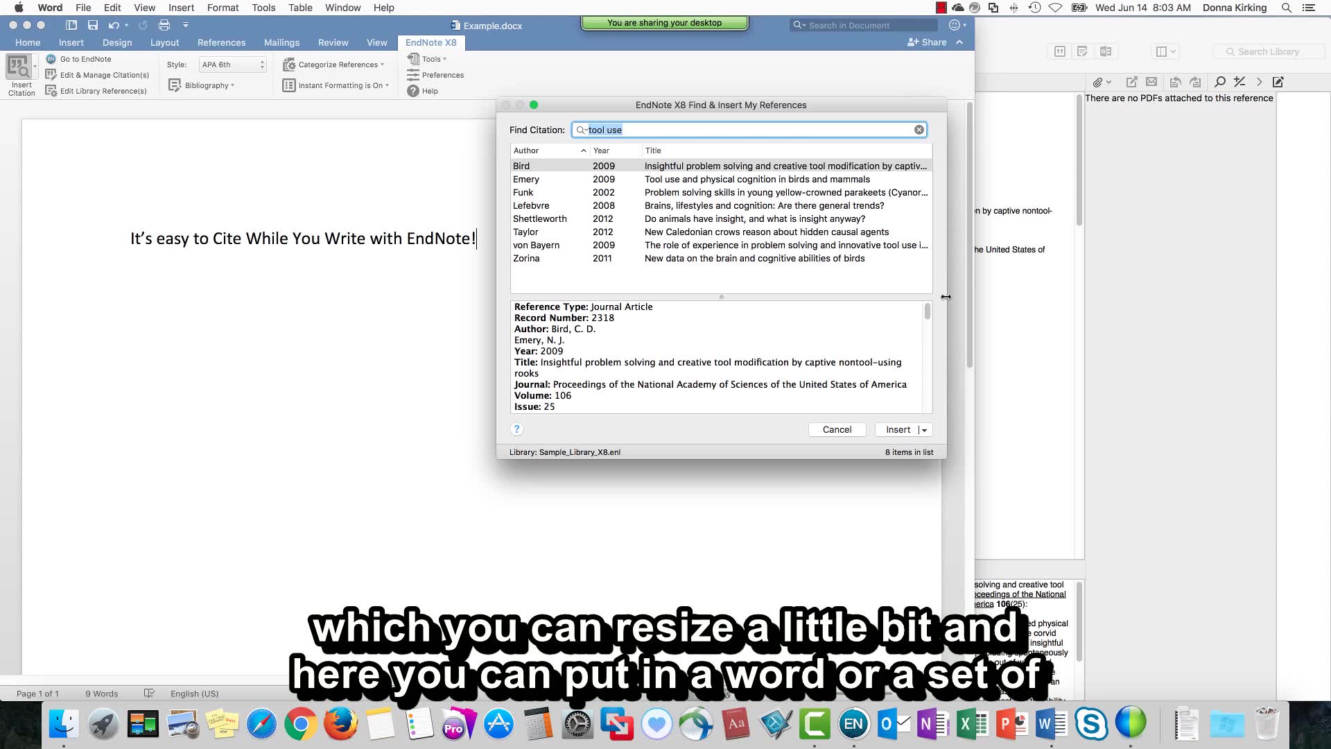 EndNote课程9节 (英文字幕)