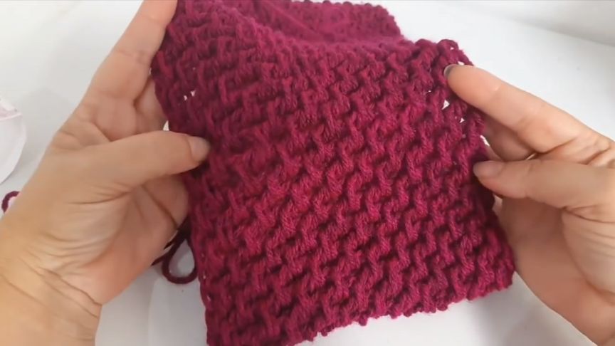 毛线编织教程,宽松围巾的钩织方法!
