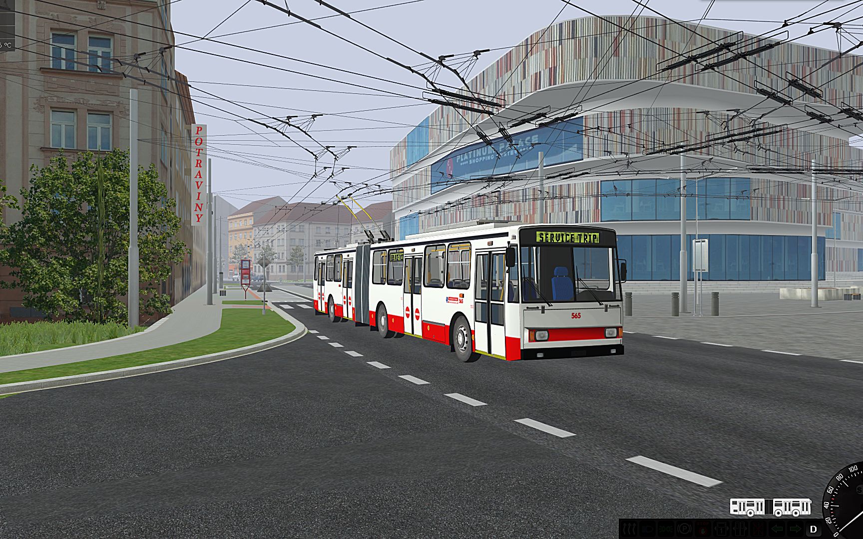 SIMT 电车模拟 在16路上驾驶Skoda 15Trm 铰接式无轨电车