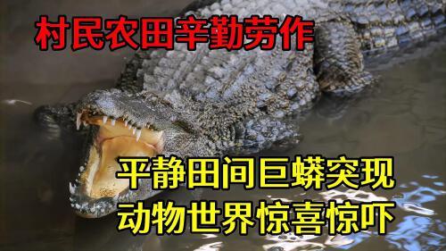 村民农田辛勤劳作!平静田间巨蟒突现,动物世界惊喜惊吓