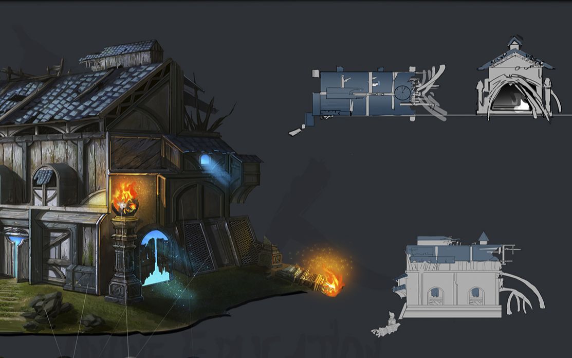 【3D max新手教程】场景类破旧老房子制作过程演示