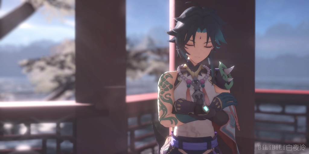 “…站着睡着了?”【4K动态壁纸第一期】【原神/魈MMD】