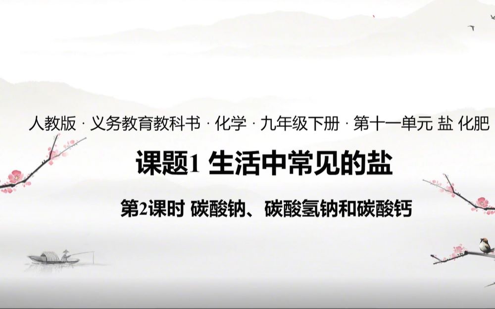 九年级化学:生活中常见的盐