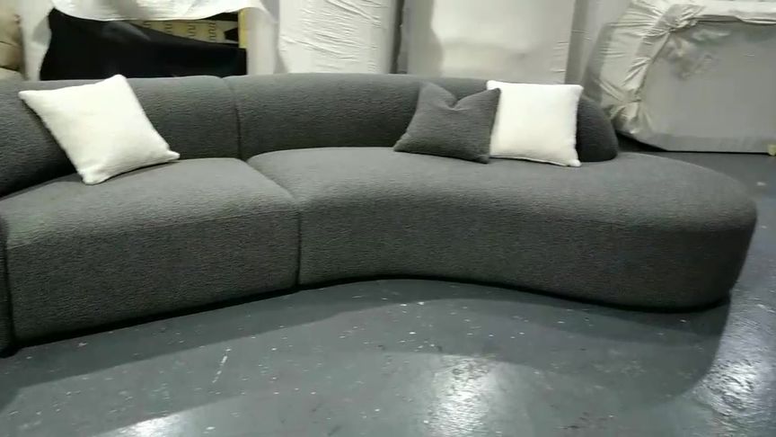 舒适柔软的高级灰羊羔绒面料#家具 #家具 #源头实力厂家