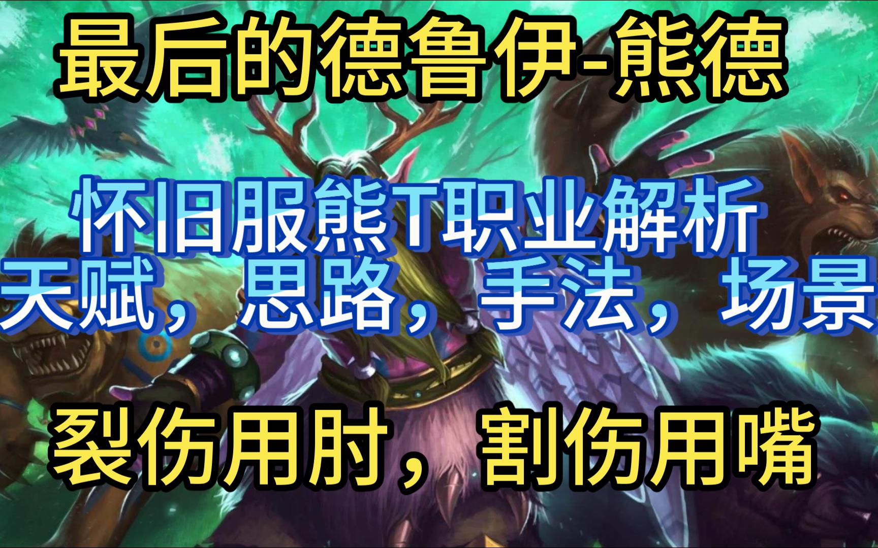 WLK德鲁伊职业起飞攻略篇,熊坦德鲁伊(熊T)第16期(场景,配装思路,...