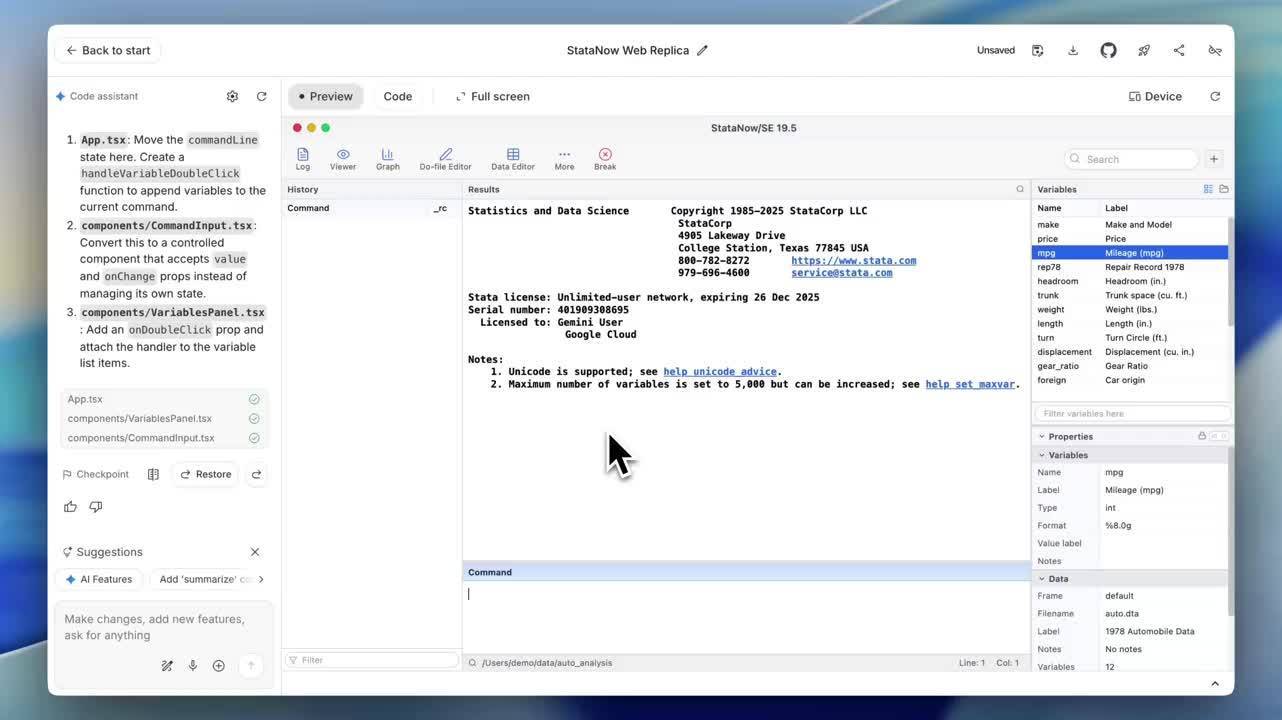 用Gemini3做了一个Stata软件