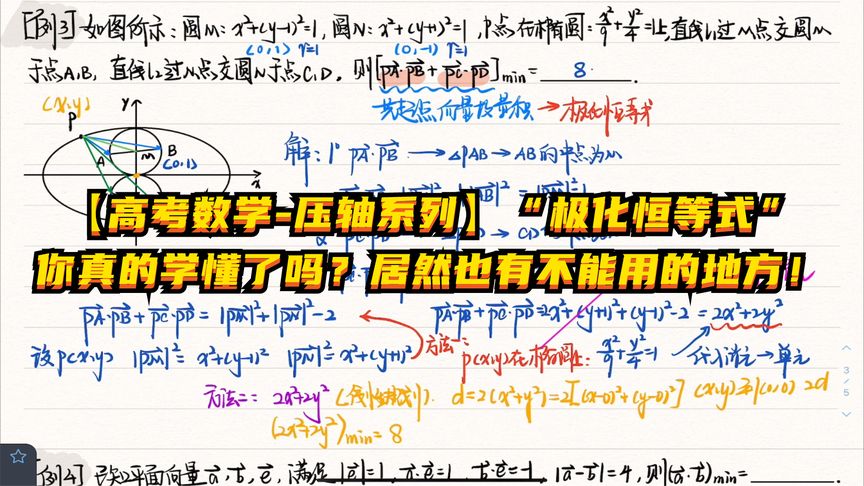 【高考数学-压轴系列】“极化恒等式”你真的学((1)【转载】