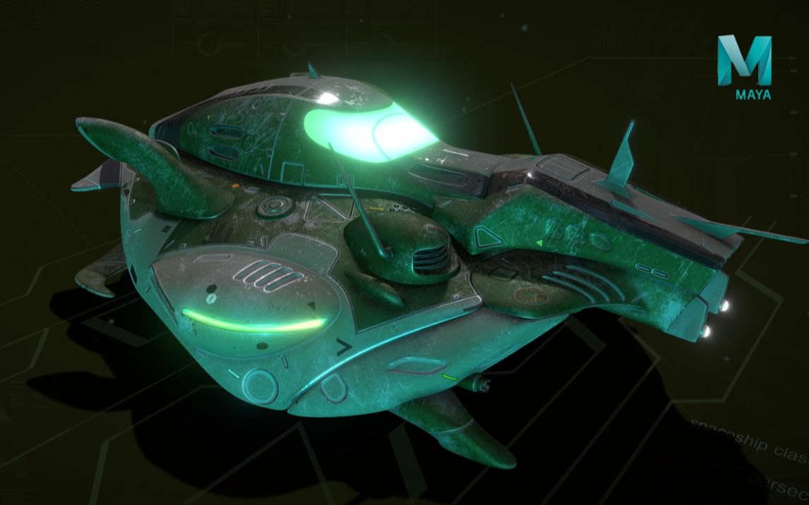 【maya建模】外星飞碟模型制作,模型+uv+材质全流程讲解.