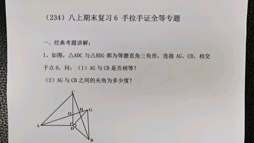 (234)八上期末复习6 手拉手模型证全等专题