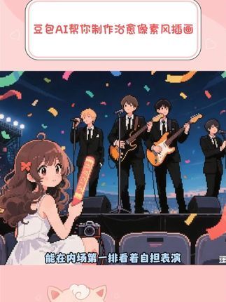 狠狠爱上这样可爱治愈的像素插画了?! #豆包APP #豆包AI#像素风 #...