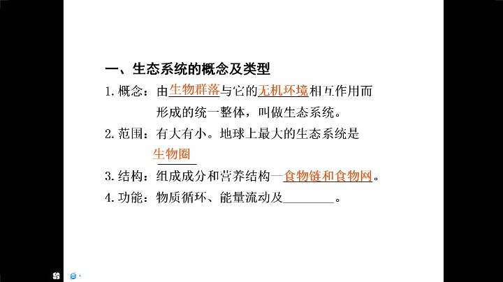 生态系统的结构