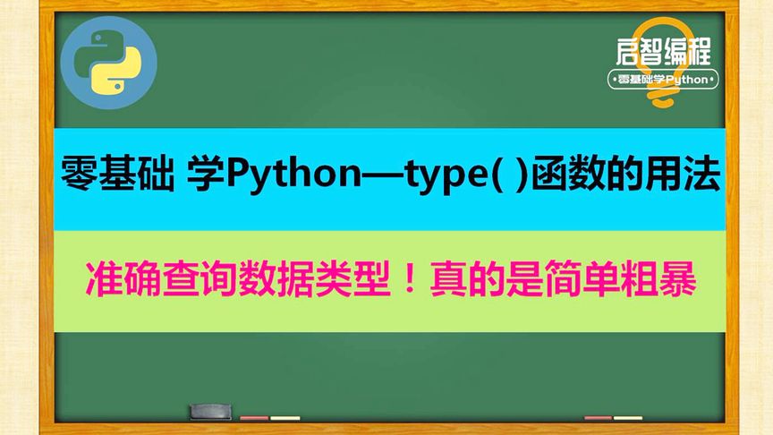 type函数准确查询数据类型,方法简单粗暴,10分钟又学会一招!