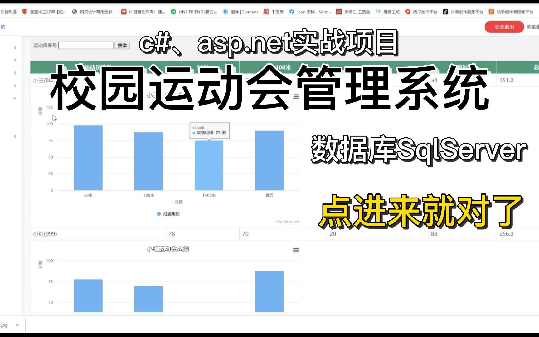 基于asp.net的校园运动会管理系统--计算机毕业设计、程序代做源代码