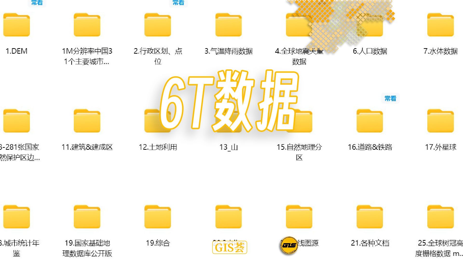 GIS荟6T栅格、矢量数据分享