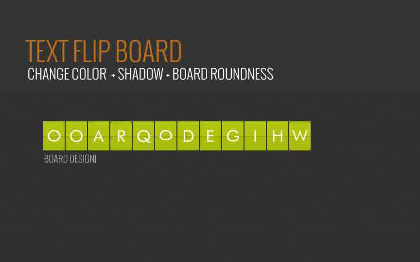 AE模板-翻页钟特效的字母翻转特效模板