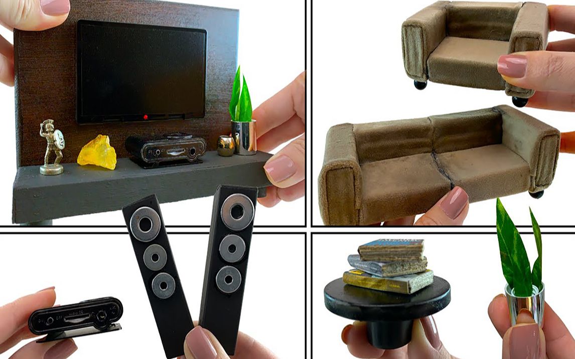 【微缩模型】超迷你家具,打造专属于你的芭比快乐小屋